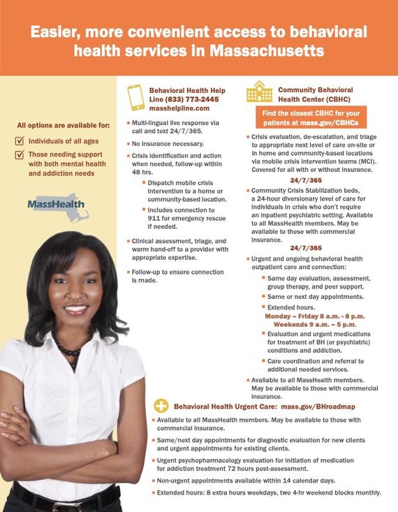 Fact Sheets: Behavioral Health Roadmap | Mass.gov